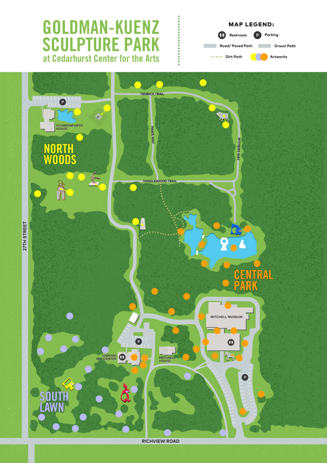 Sculpture Park Map - Cedarhurst Center for the Arts